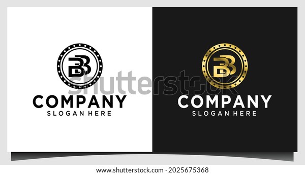 Double Bb Luxury Gold Logo Design Stock Vector (Royalty Free ...