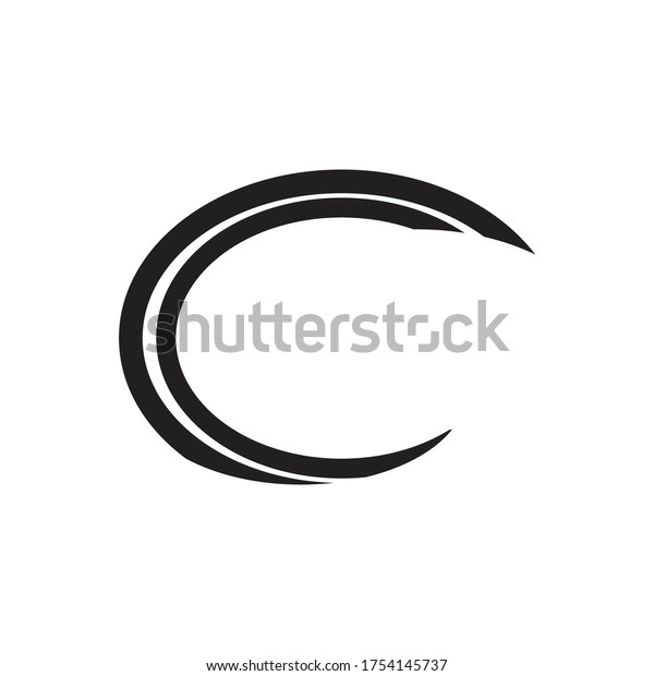 Double Black Line Design Logo Font Stock Vector (Royalty Free) 1754145737