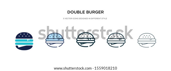 Double Burger Icon Different Style Vector Stock Vector (Royalty Free ...