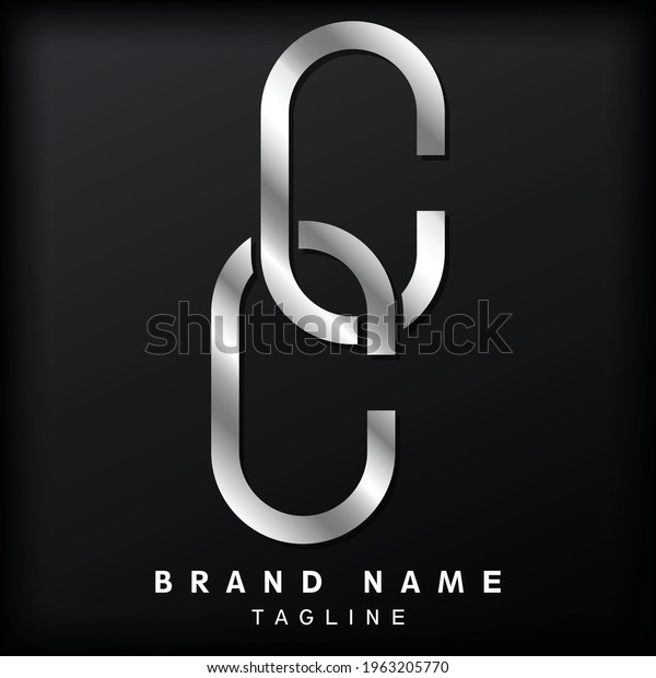 Double C Silver Letter Logo Concept Stock Vector (Royalty Free ...