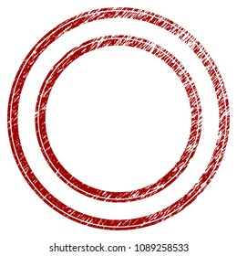 Double Circle Frame Grunge Textured Template Stock Vector (Royalty Free ...