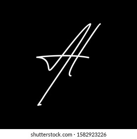 Double Cursive Letters Initial Al Signature Stock Vector (Royalty Free ...