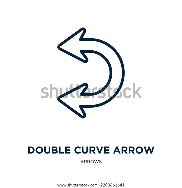 Double Curve Arrow Icon Arrows Collection Stock Vector (Royalty Free ...