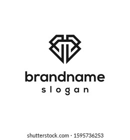 Double Diamond Logo Design Template Stock Vector (Royalty Free ...