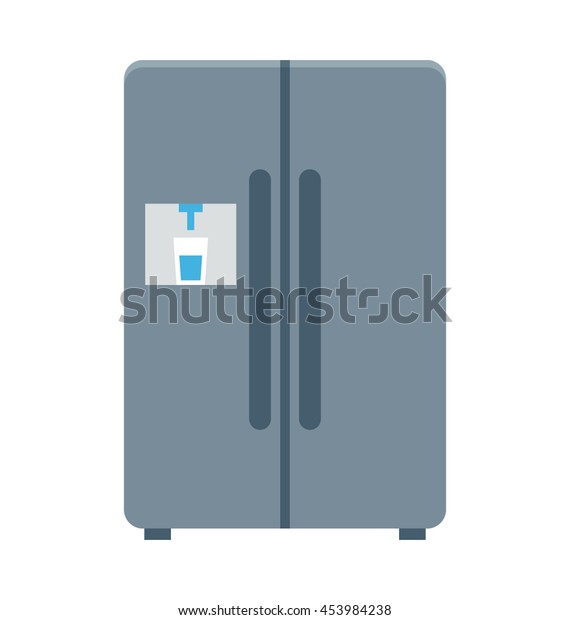 Double Door Fridge Vector Icon Stock Vector (Royalty Free) 453984238 ...