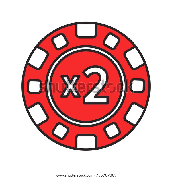 Double Down Casino Chip Color Icon Stock Vector (Royalty Free ...