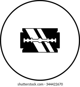 Double Edge Razor Blade Symbol Stock Vector (Royalty Free) 344422670 ...