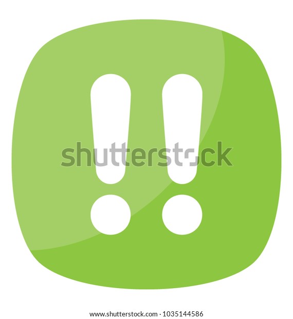 Double Exclamation Mark Emoji Stock Vector (Royalty Free) 1035144586