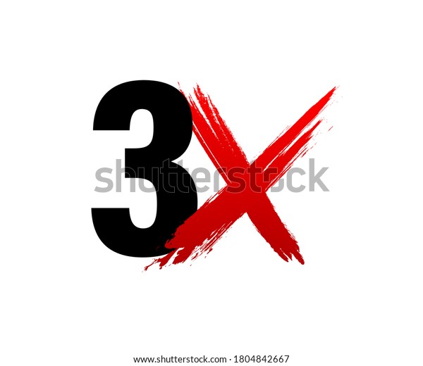 Double Faster Logotype Symbol 3x Logo Stock Vector (Royalty Free ...