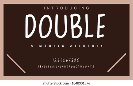 Double Font Elegant Alphabet Letters Font Stock Vector (Royalty Free ...