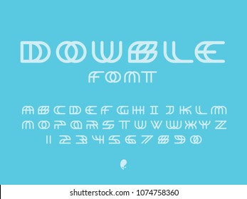 Double Font Vector Alphabet Letters Numbers: vetor stock (livre de ...