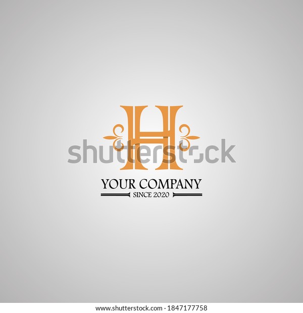 Double H Letter Logo Modern Classic Stock Vector (Royalty Free ...