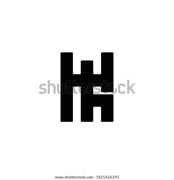 Double H Letter Vector Logo Hh Stock Vector (Royalty Free) 1825426295 ...
