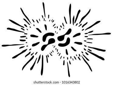 Double Hand Print Symbol Ink Splatter Stock Vector (Royalty Free ...