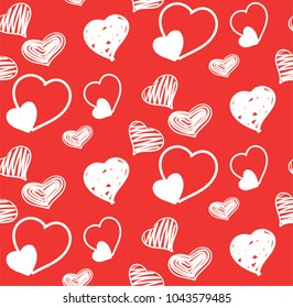 Double Heart Red Background Design Pattern Stock Vector (Royalty Free ...
