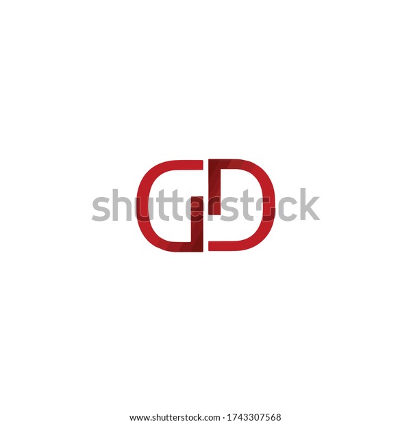 Double Letter D Logo Design Stock Vector (Royalty Free) 1743307568 ...