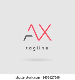 Double Letter Logo X Vector Design Stock Vector (Royalty Free ...