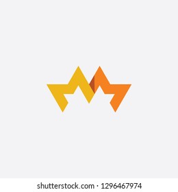 Double Letter M Mm Icon Logotype Stock Vector (Royalty Free) 1296467974 ...