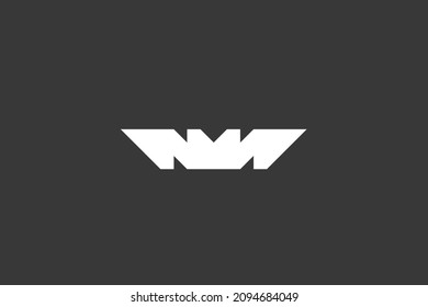 Double Letter M Unique Logo Design Stock Vector (Royalty Free ...