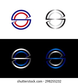 Double Letter S Round Shape Stock Vector (Royalty Free) 298255232 ...