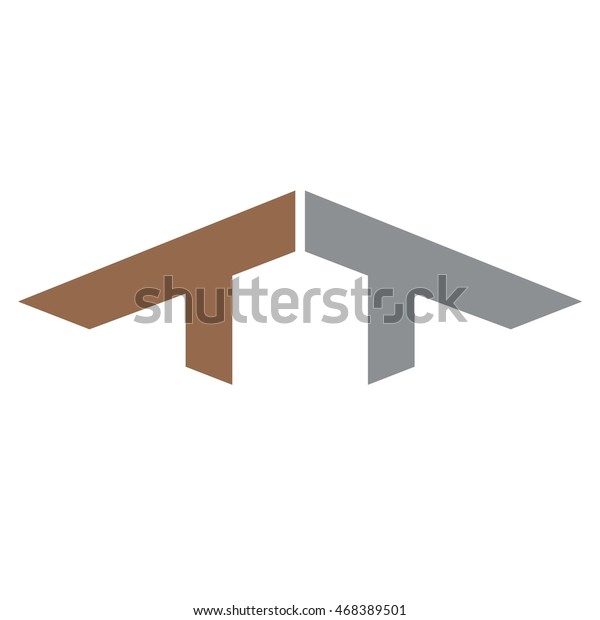 Double Letter T Logo Design Stock Vector (Royalty Free) 468389501 ...
