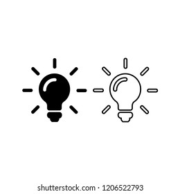 Different Modern Lightbulb Vector Icons Set Stock Vector (Royalty Free ...