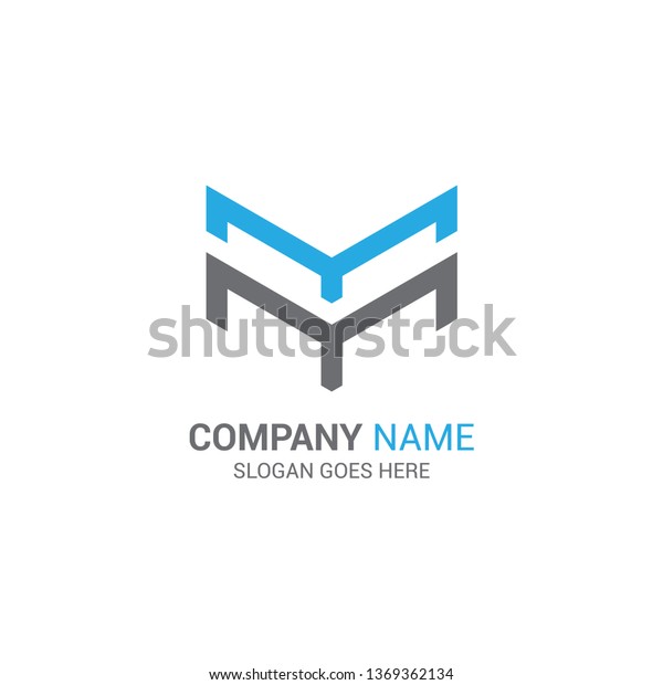 Double M Logo Template Design Stock Vector (Royalty Free) 1369362134 ...