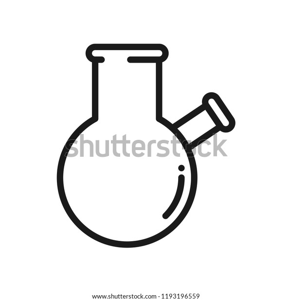 Double Neck Boiling Flask Icons Science Stock Vector (Royalty Free ...