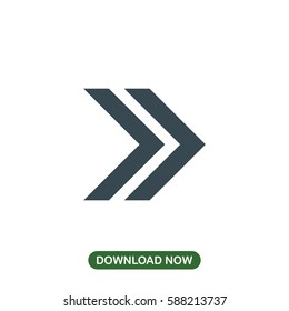 Double Right Arrow Icon Vector Stock Vector (Royalty Free) 588213737 ...
