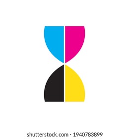 Double Shield Cmyk Color Logo Design Stock Vector (Royalty Free ...