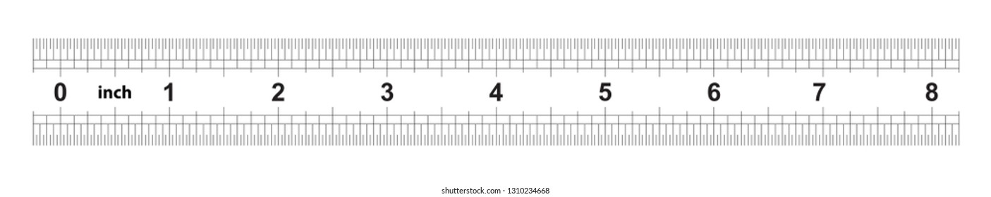 Ruler 8 Inches Imperial Ruler Double Stock Vector (Royalty Free ...