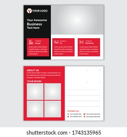 Double Sided Hotel Post Card Design Stock Vector (Royalty Free ...