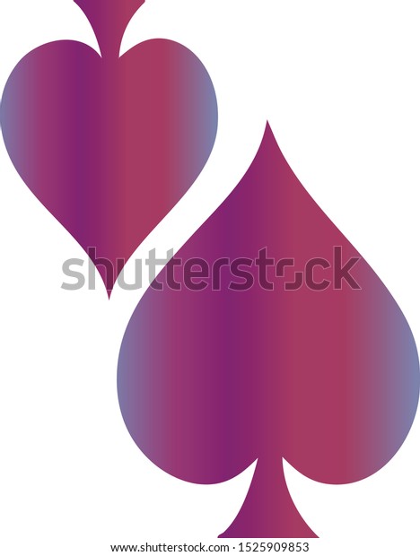 Double Spade Decal Icon Motif Stock Vector (Royalty Free) 1525909853 ...