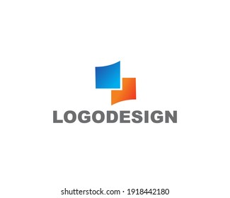 Double Square Brand Logo Identity Icon Stock Vector (Royalty Free ...