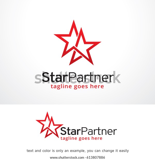 Double Star Logo Template Design Vector Stock Vector (Royalty Free ...