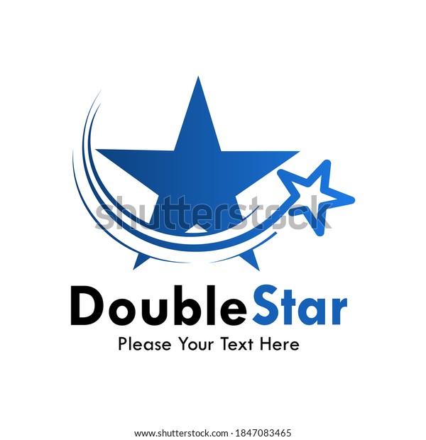 Double Star Logo Template Illustration Stock Vector (Royalty Free ...