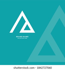 Double Triangle Double Letter Logo Template Stock Vector (Royalty Free ...