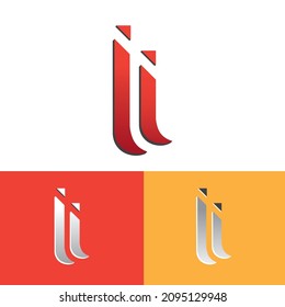 Double Vector Logo Design Stock Vector (Royalty Free) 2095129948