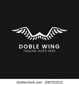 Double Wing Logo Design Inspiration Perfect Stock Vector (Royalty Free ...