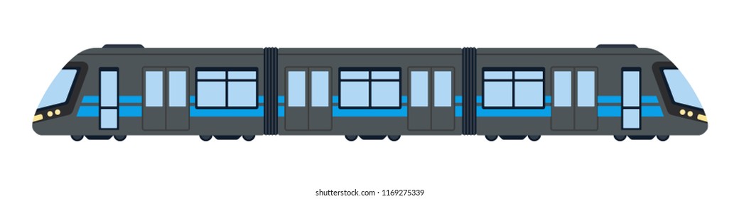 Doublesided Black Subway Car Vector Flat Stock Vector (Royalty Free) 1169275339 | Shutterstock