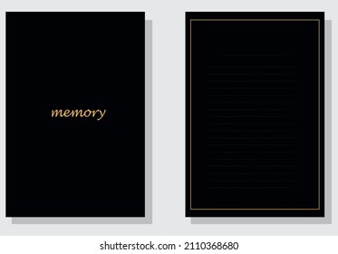 Doublesided Memory Field Message Minimalist Art Stock Vector (Royalty ...