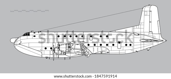 Douglas C124 Globemaster Ii Vector Drawing Stock Vector (Royalty Free ...