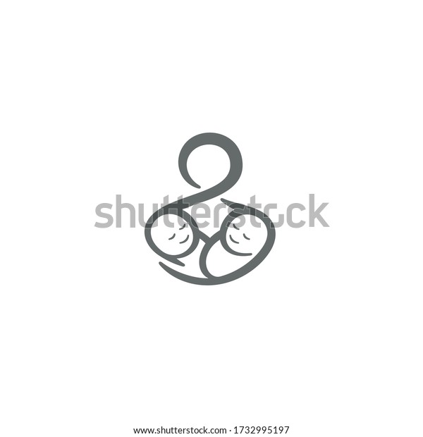Doula Twin Babies Infinity Symbol Logo Stock Vector (Royalty Free ...