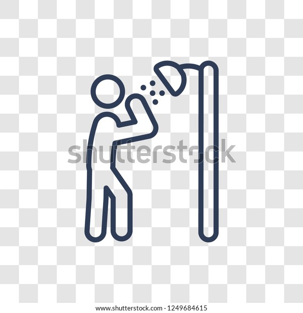 Dousing Shower Icon Trendy Linear Dousing: vector de stock (libre de ...