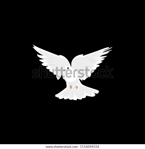 Dove Flying Isolated Icon Eps 10 Stock Vector (Royalty Free) 1156044556 ...