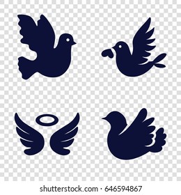 Dove Icons Set Set 4 Dove Stock Vector (Royalty Free) 646594867 ...