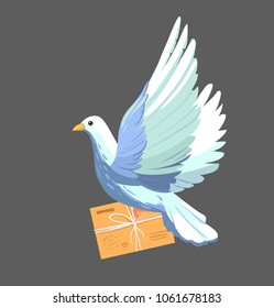 Dove Letter Vector Illustration Stock Vector (Royalty Free) 1061678183 ...