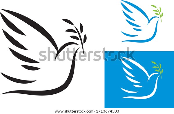 Dove Peace Simple Drawing Stock Vector (Royalty Free) 1713674503 ...