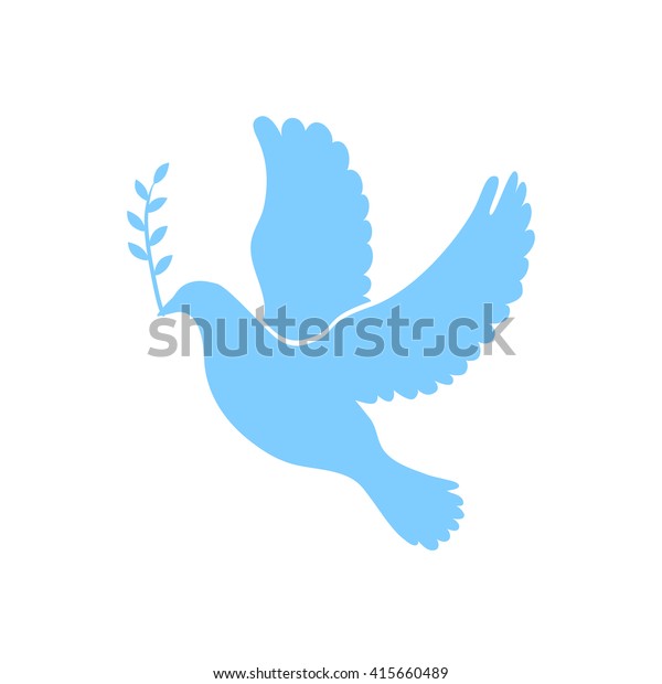 Dove Peace Simple Icon Flying Dove Stock Vector (Royalty Free ...