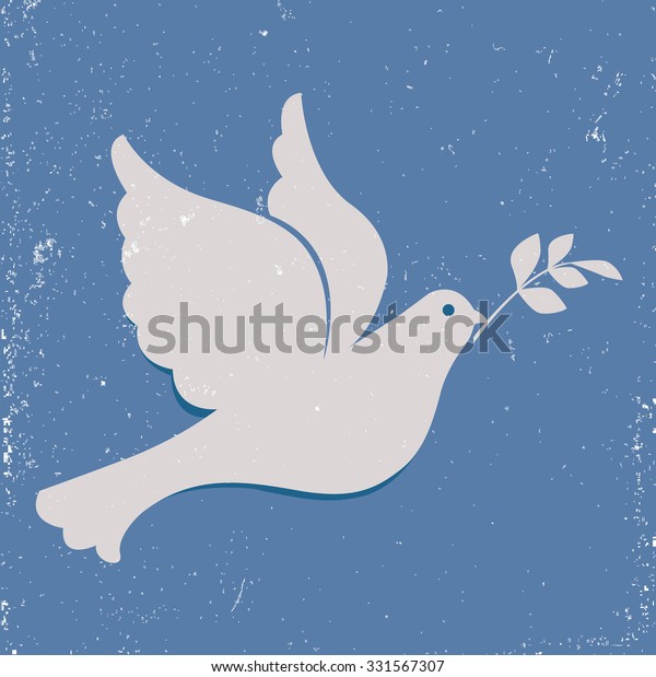 Dove Peace White Isolated On Blue Stock Vector (Royalty Free) 331567307 Dove Peace White Isolated On Blue Stock Vector (Royalty Free) 331567307